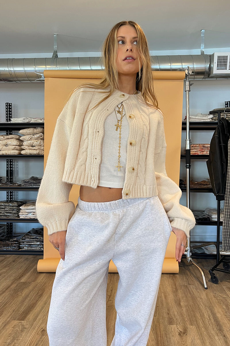 Ruby Cream Cable Knit Cardigan – Rebelflow